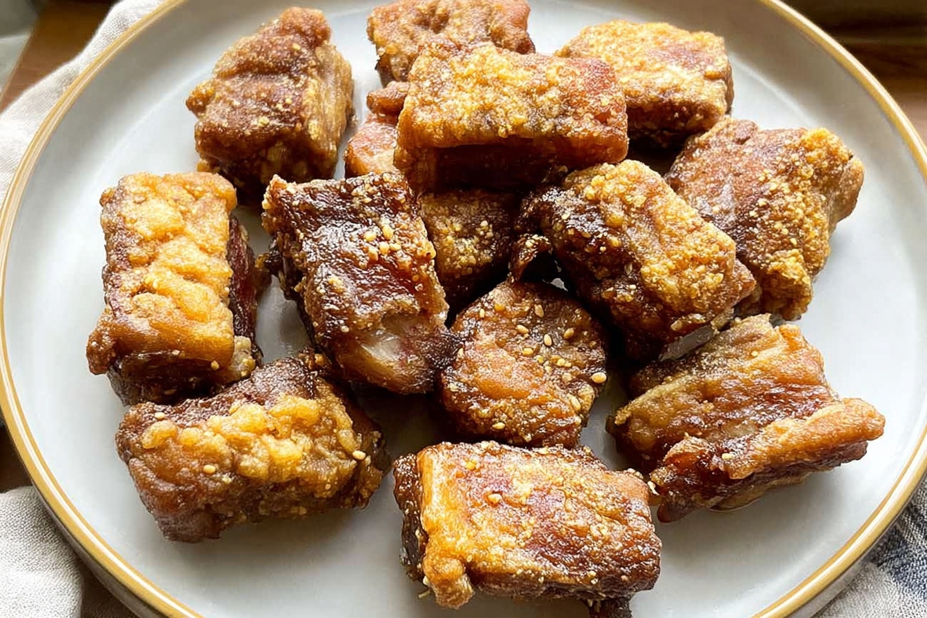Authentic Chinese Dry Fried Ribs With Garlic Recipe