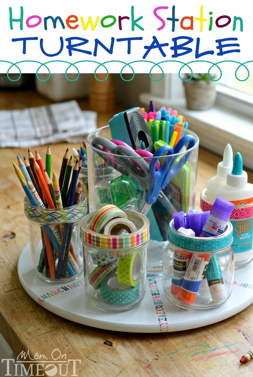 Homework Station Turntable Ideas For Kids Study Space